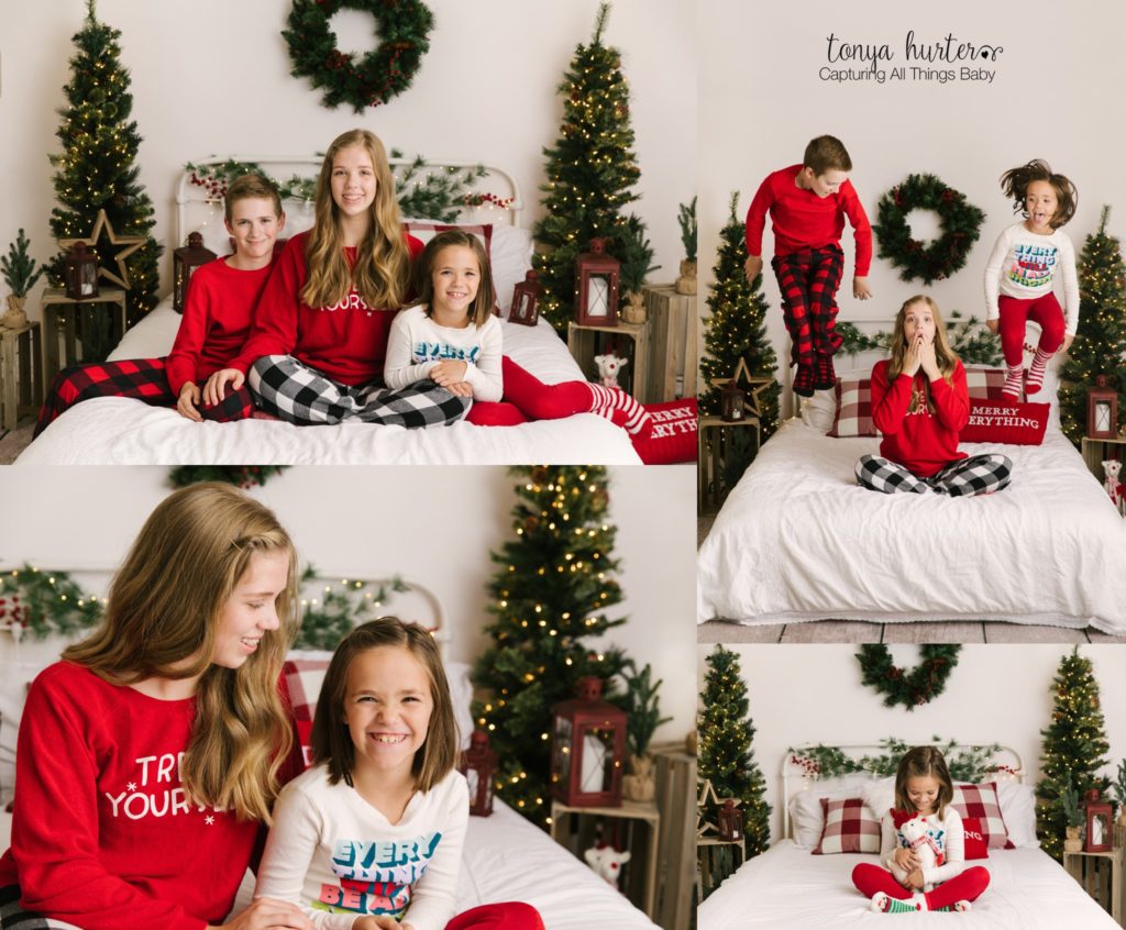 Holiday Pajama Bed Mini Session, Morrisville NC - Tonya Hurter Photography